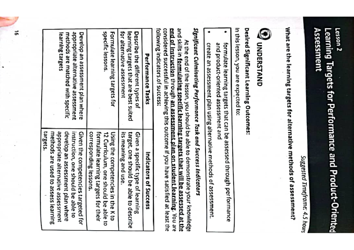 Lesson 2 - refers to factual, conceptual and procedural information ...