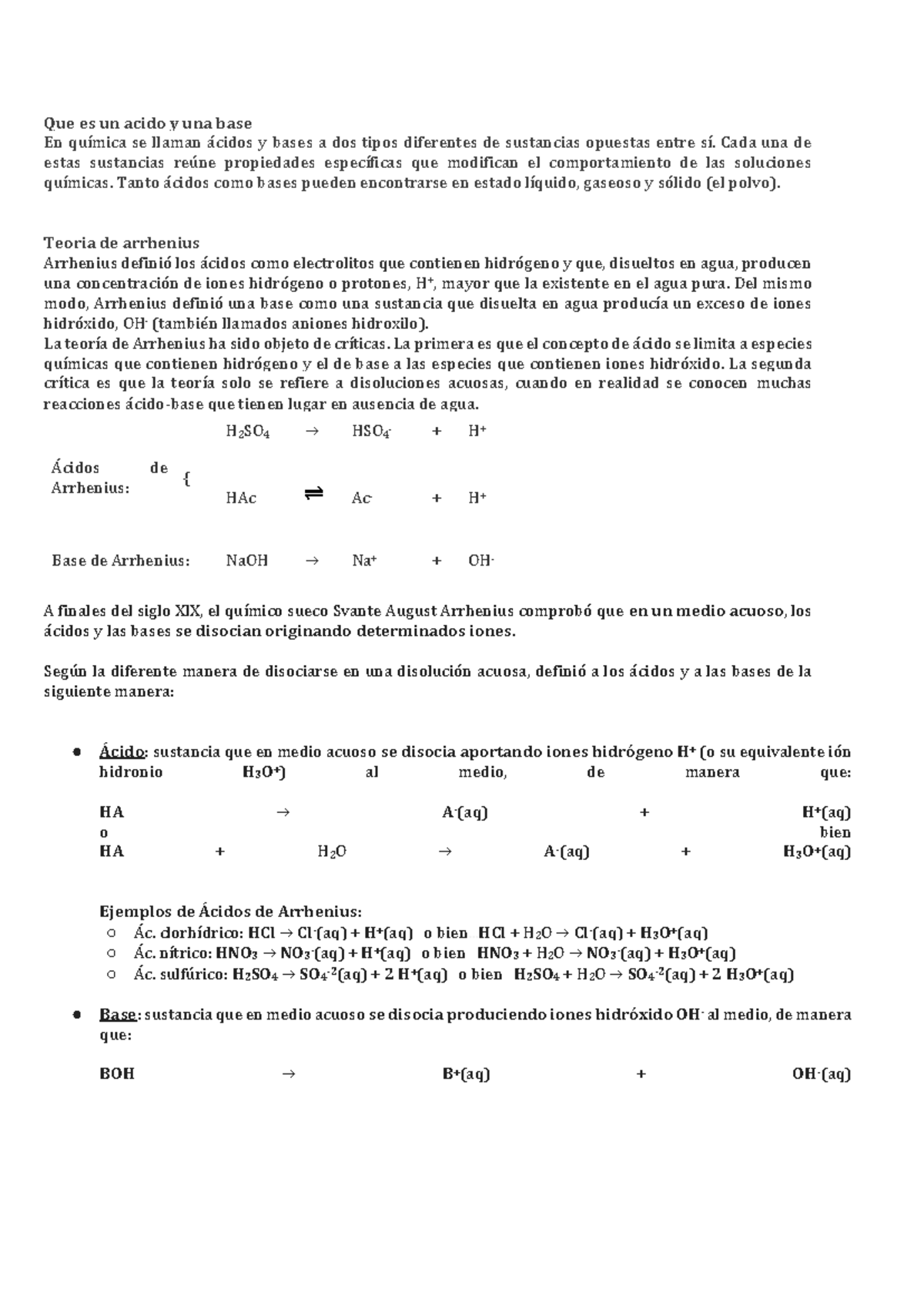 Acido Bases - Que es un acido y una base En quÌmica se llaman ·cidos y bases a dos tipos ...