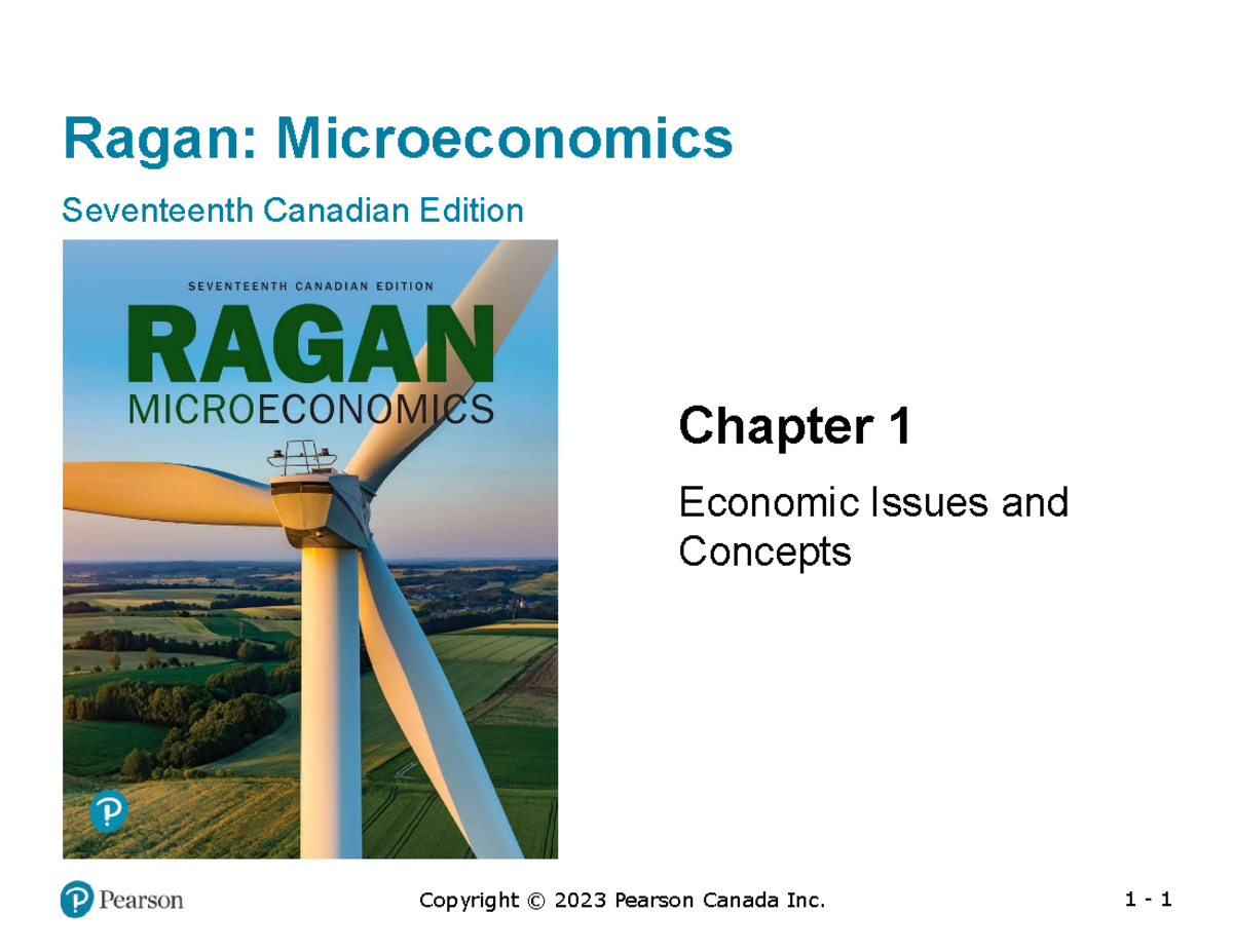 ECON201 - Chapter 1 - rev - 1 - 1 Ragan: Microeconomics Seventeenth ...