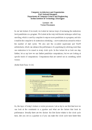 Lec17-1-5 - Computer Organization - Computer Architecture and Organization Prof. Kamalika Datta ...