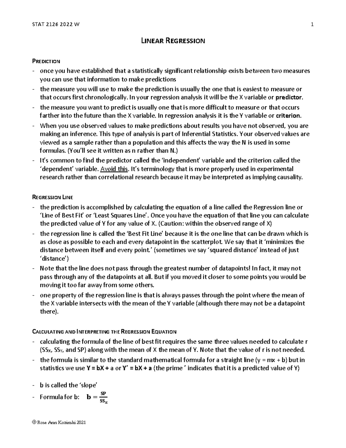 Linear Regression - LINEAR REGRESSION PREDICTION once you have established that a statistically ...