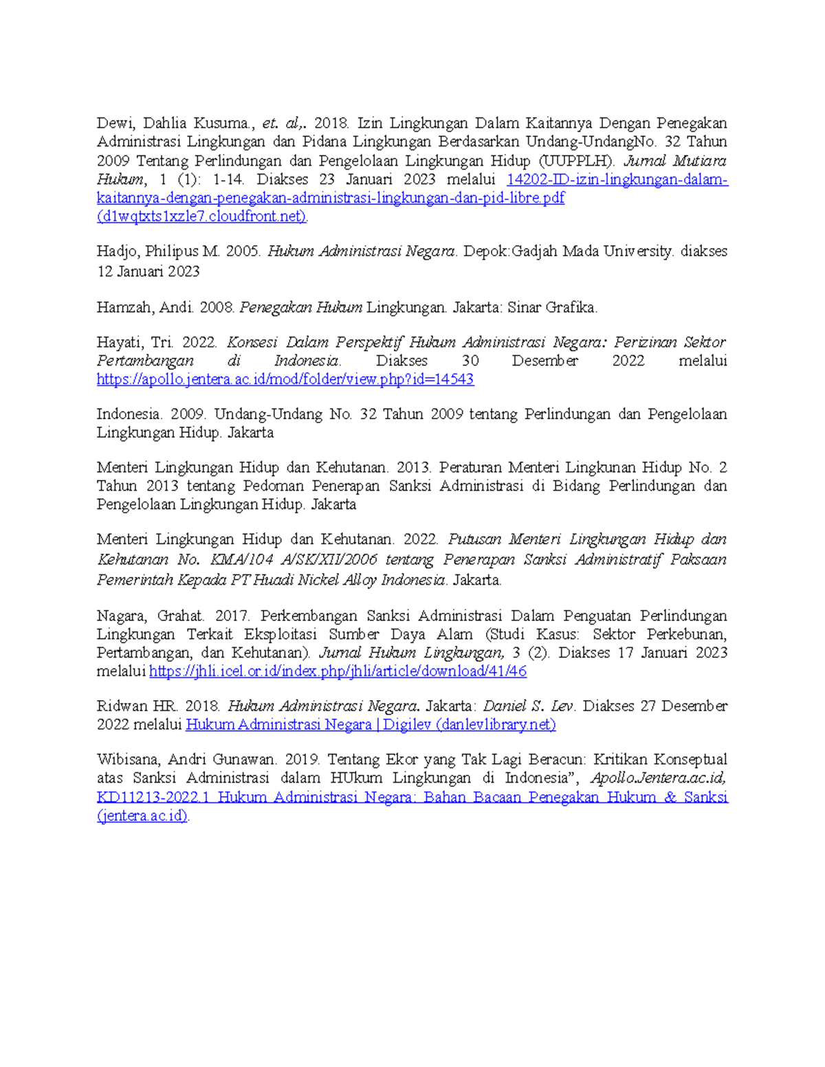 Dapus - Semoga bermanfaat - Dewi, Dahlia Kusuma., et. al,. 2018. Izin ...