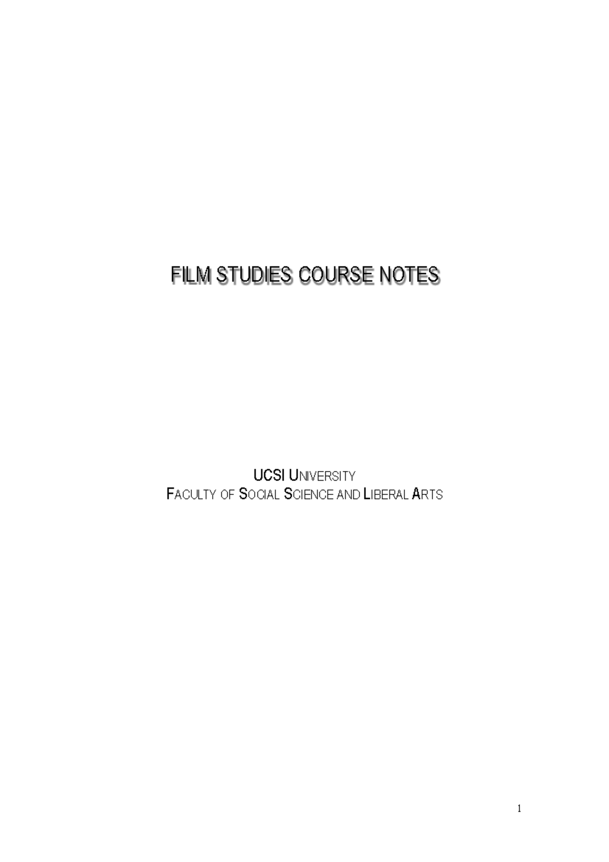 Film appreciation Theories of Third world Cinema - FILM STUDIES COURSE ...