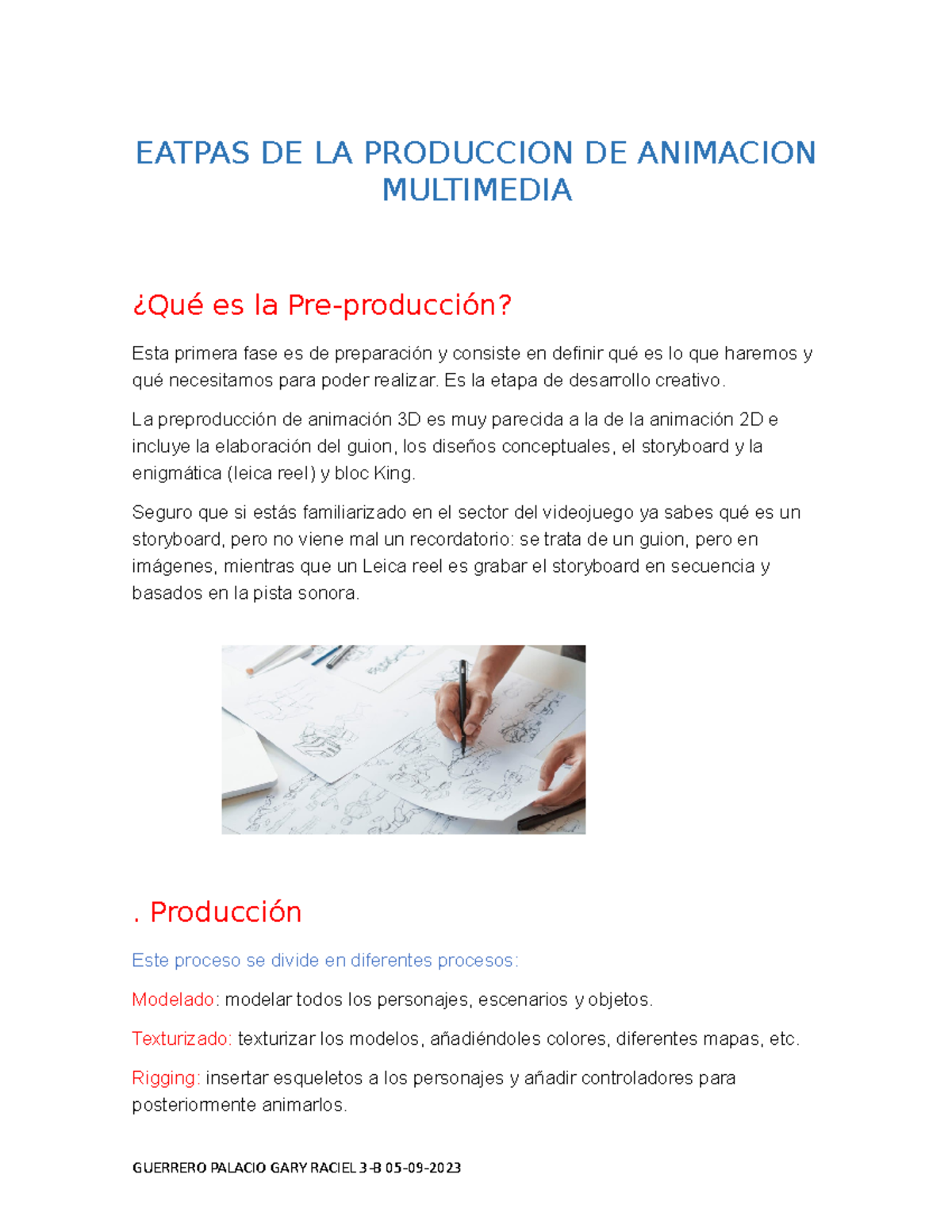Etapas DE LA Produccion DE Animacion Multimedia - EATPAS DE LA ...