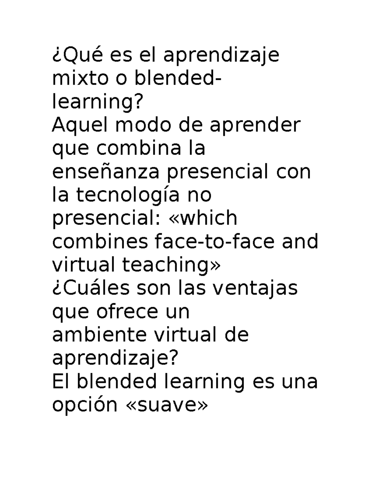 U2 A6 Aprendizaje Blended - ¿Qué es el aprendizaje mixto o blended- learning? Aquel modo de ...