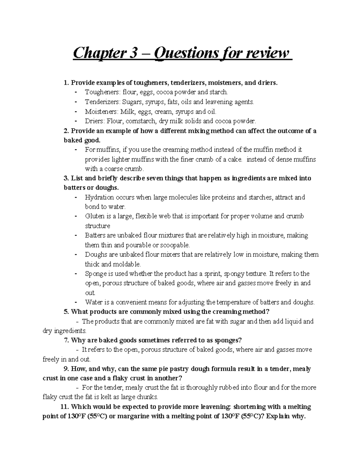 Chapter 3 - Questions for Review - Chapter 3 – Questions for review 1 ...