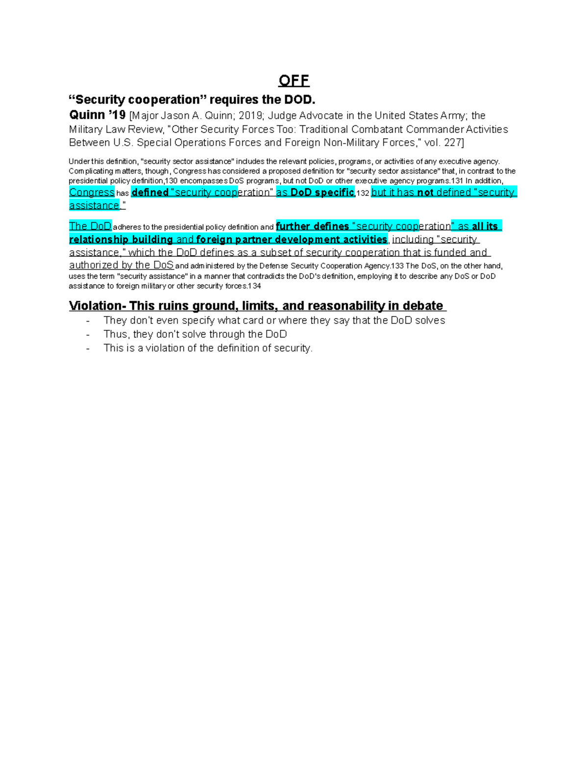 Carrollton Round 3 1NC - speech doc in practice debate - OFF “Security ...