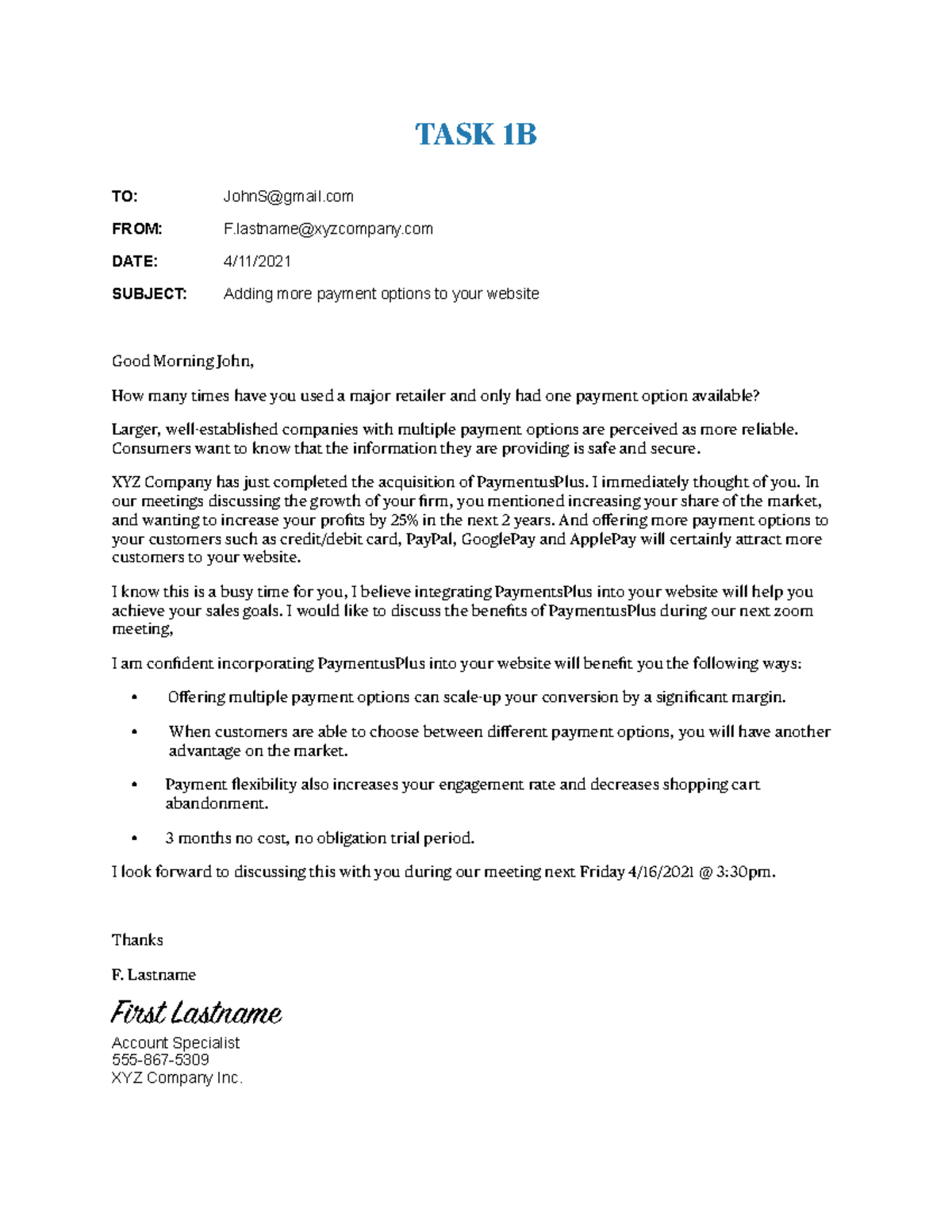 Task1b practical assessment - C716 - WGU - Studocu