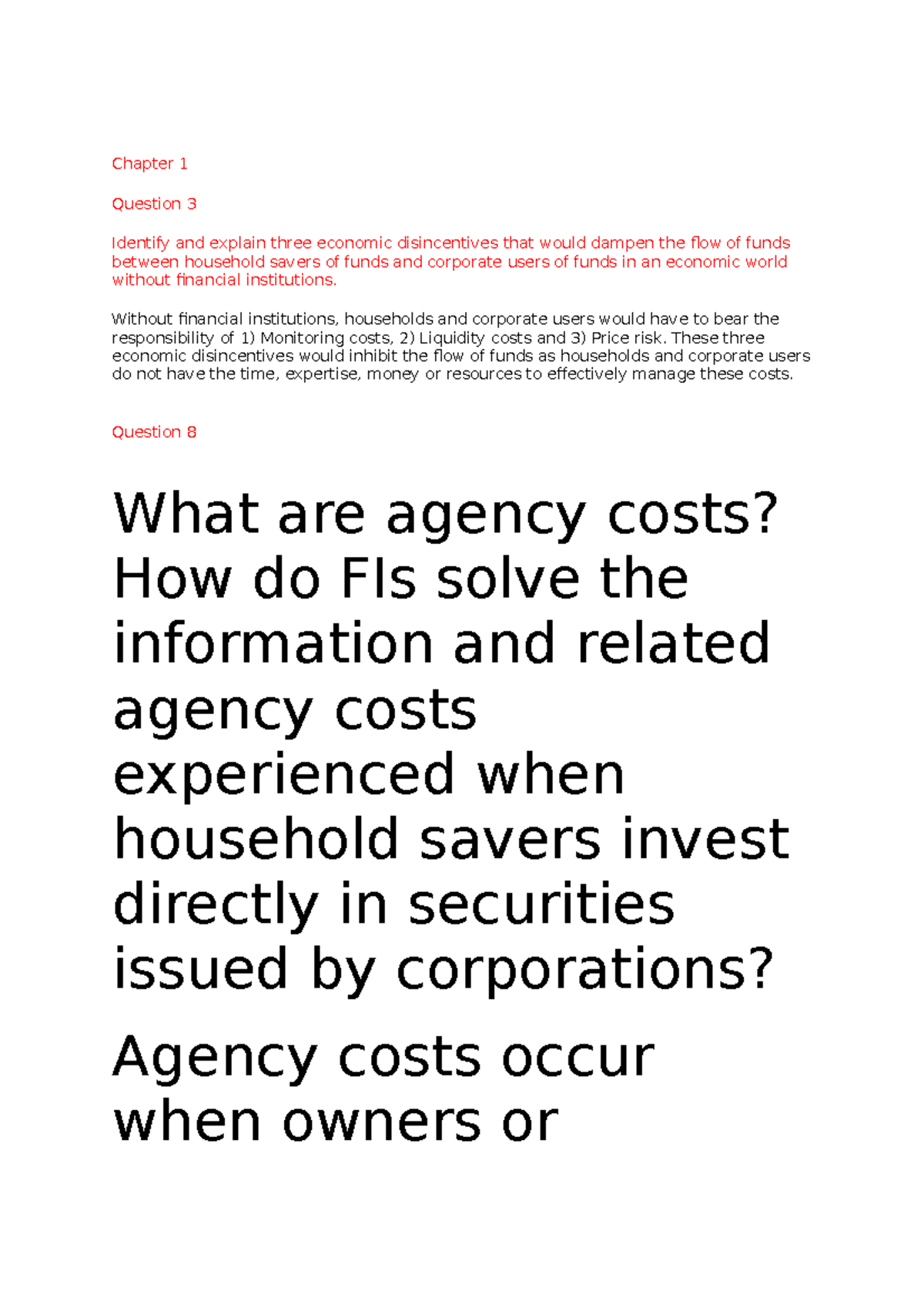 Tutorial 1 Questions - Chapter 1 Question 3 Identify and explain three ...