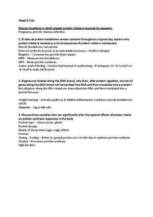 Week 2 - Biochem full notes - Week 2 Enzymes – Functions - Enzymes are ...