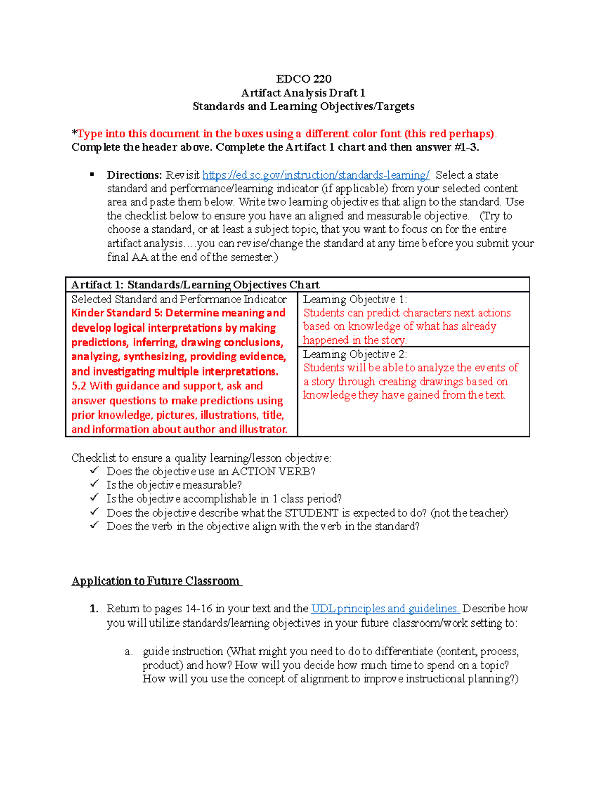 Artifact Analysis Draft 1 - EDCO 220 Artifact Analysis Draft 1 ...
