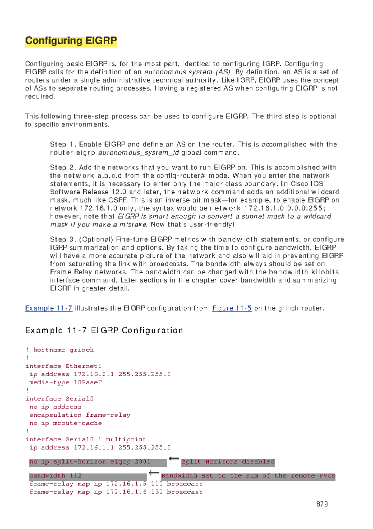 Chapter 11 Hybrid Enhanced Interior Gateway Routing Protocol Part 2 - Configuring EIGRP ...