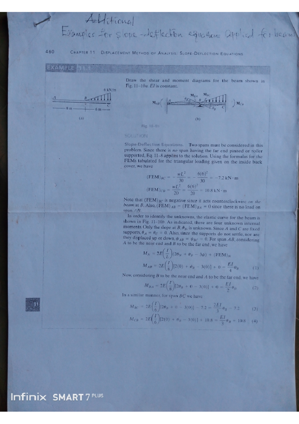 Slope - Deflection Equation Example - Matrix Method for Structural ...