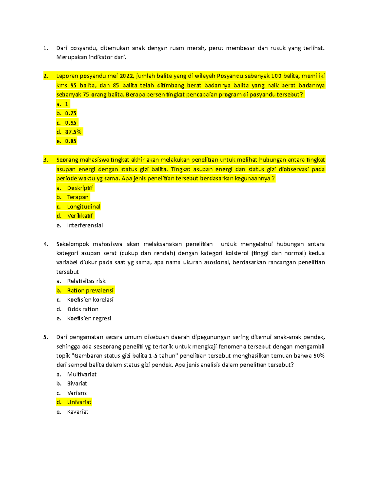 Contoh soal gizi 5 - Dari posyandu, ditemukan anak dengan ruam merah ...
