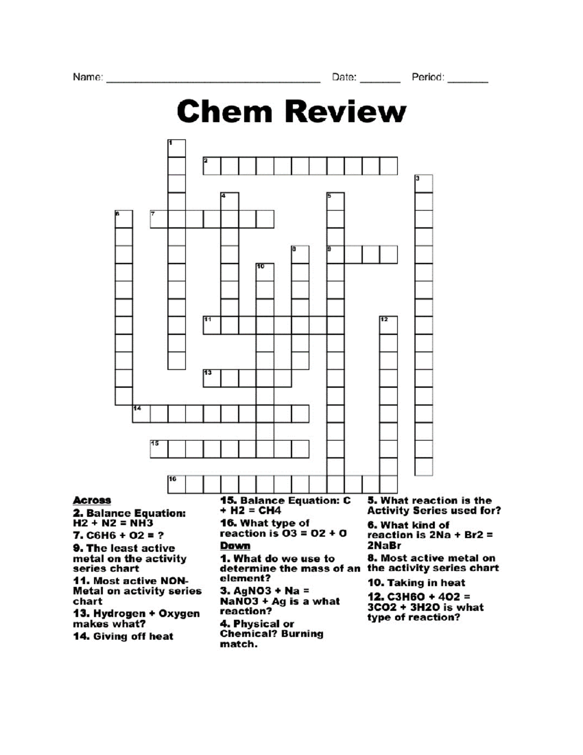 CHEM - CHEM REVIEW FROM HIGH SCHOOL - CHE 112 - Studocu
