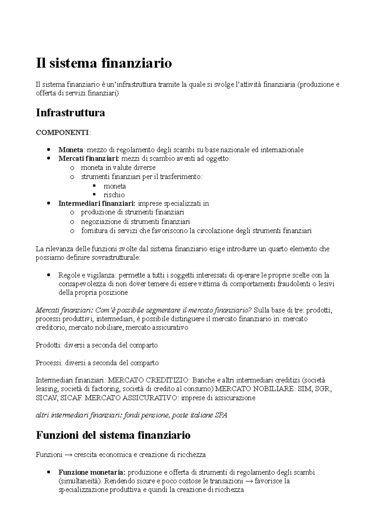 Il sistema finanziario - MERCATO ASSICURATIVO: imprese di assicurazione ...