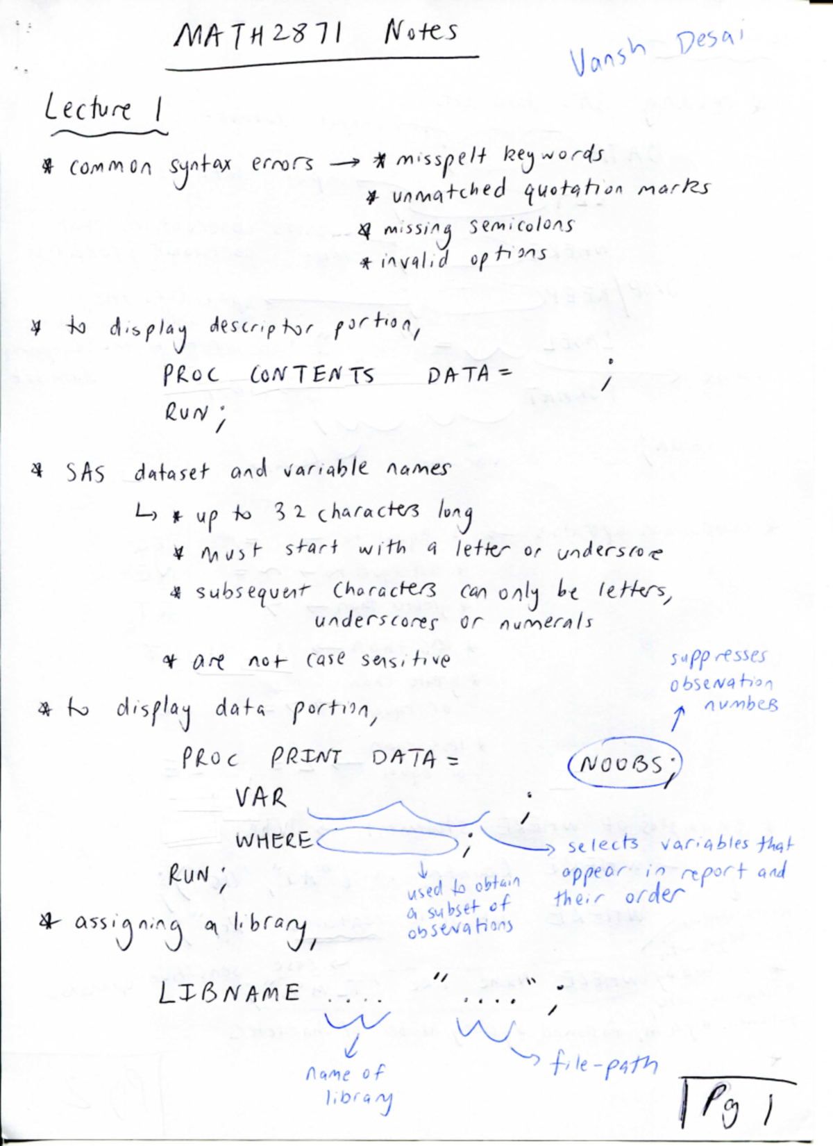 Sas - notes - Studocu