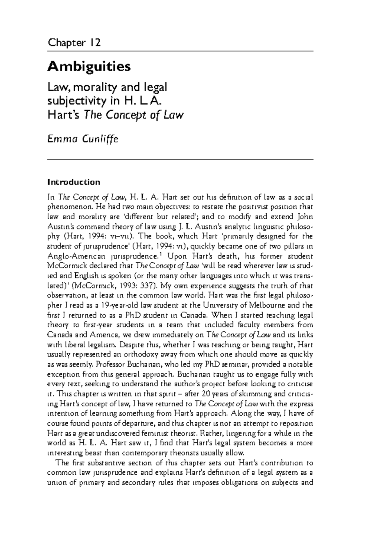 Legal theory practice materials - Ambiguities Law, morality and legal ...