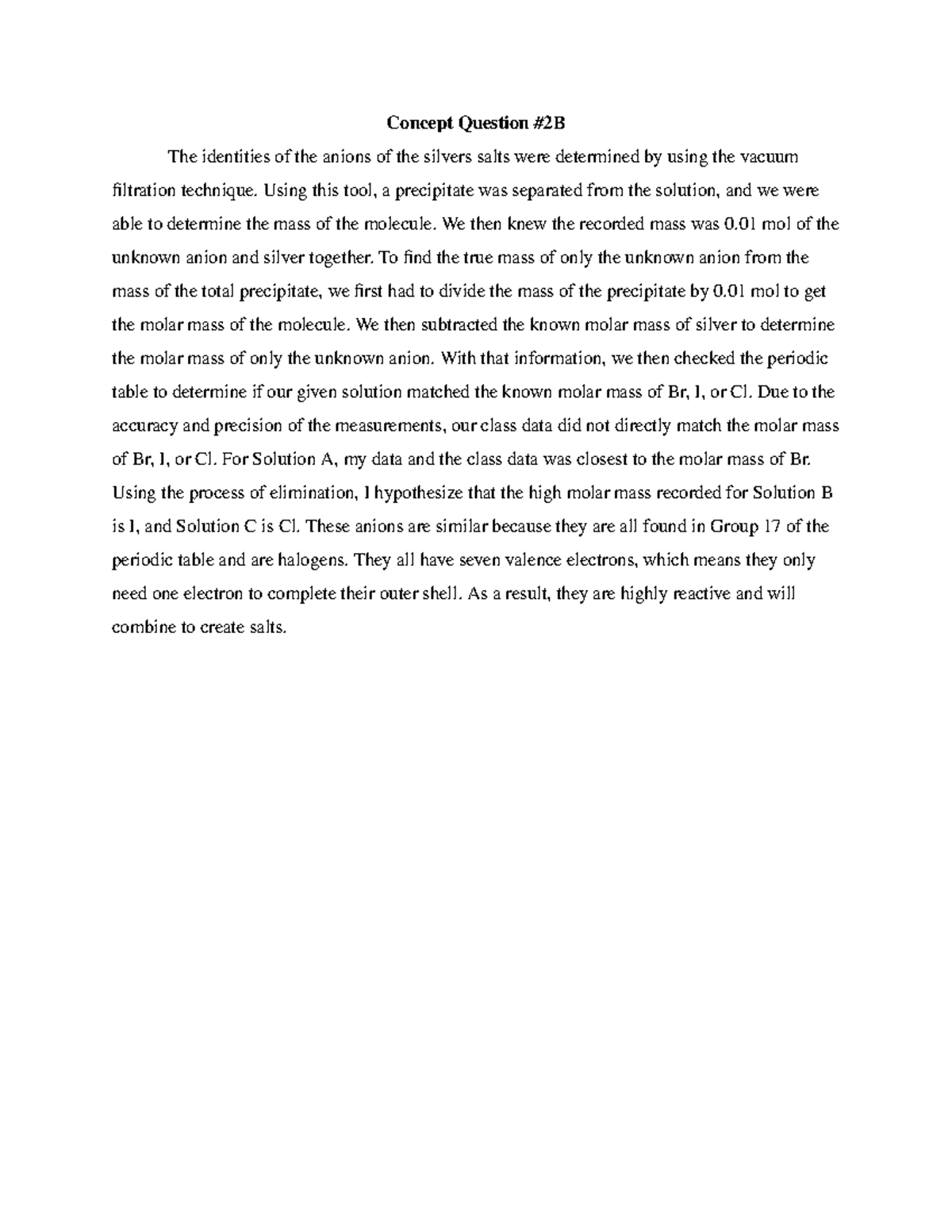 Concept Question #2B - HW 9/7 - Concept Question #2B The identities of ...