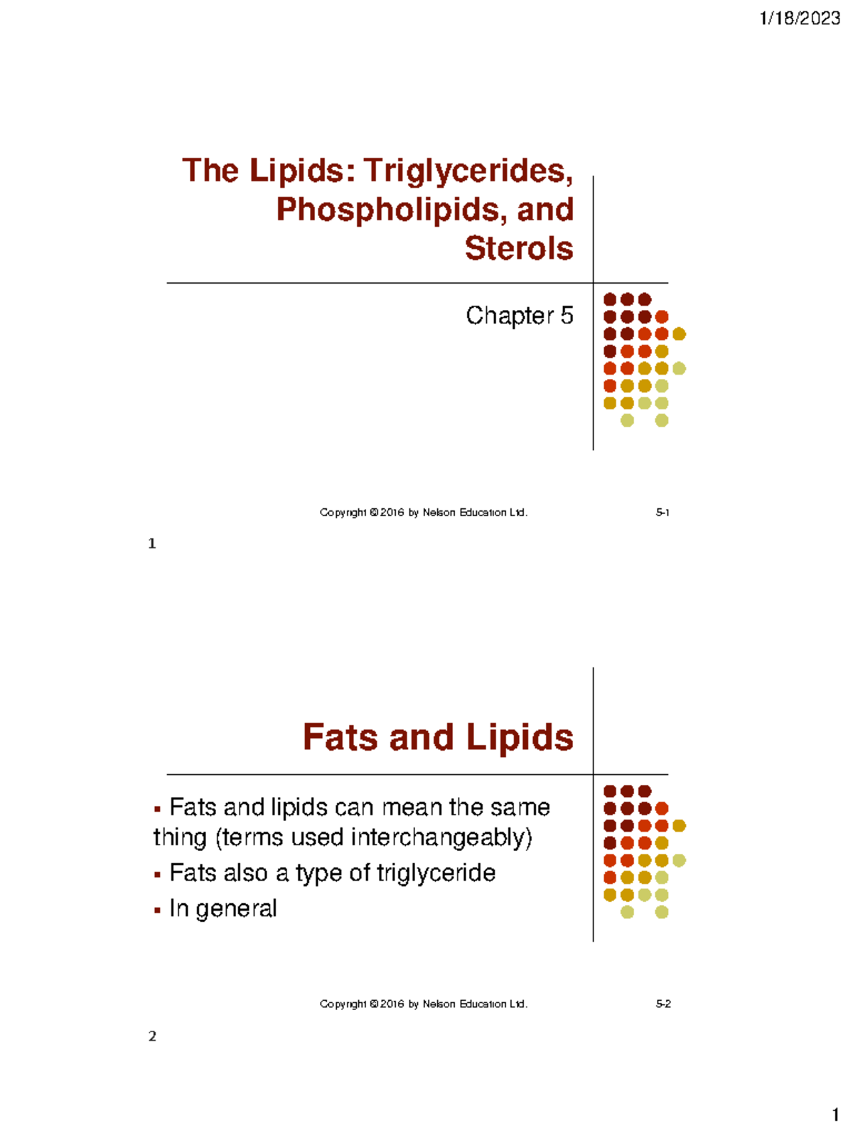 Chapter 5 - Lecture 5 - Copyright © 2016 by Nelson Education Ltd. 5 ...
