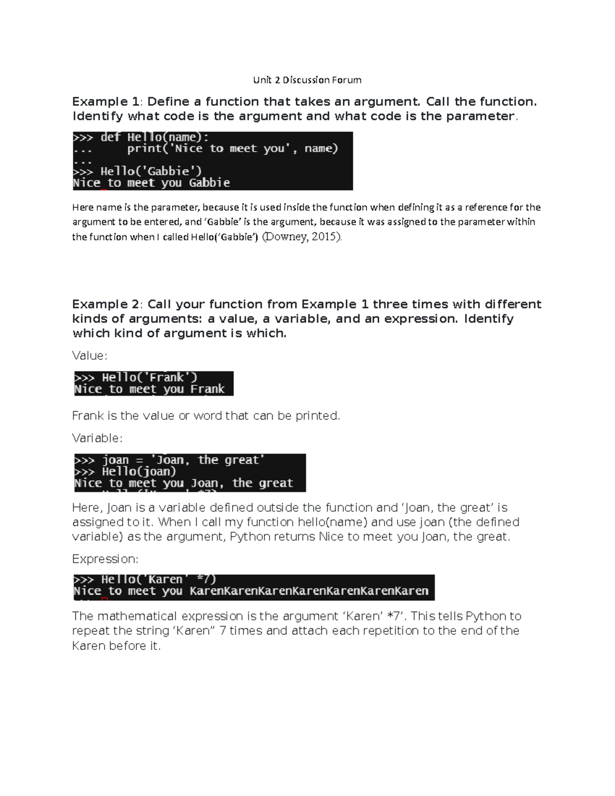 Unit 2 Df Unit 2 Df Uopeople Unit 2 Discussion Forum Example 1 Define A Function That Takes