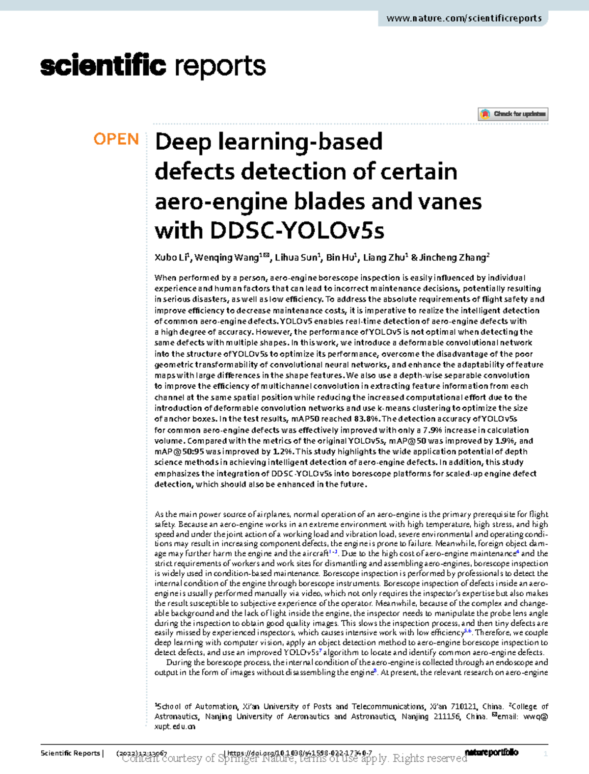 Deep learning-based defects detection of certain a - 1 ol.:ȋͬͭͮͯͰͱͲͳʹ ...