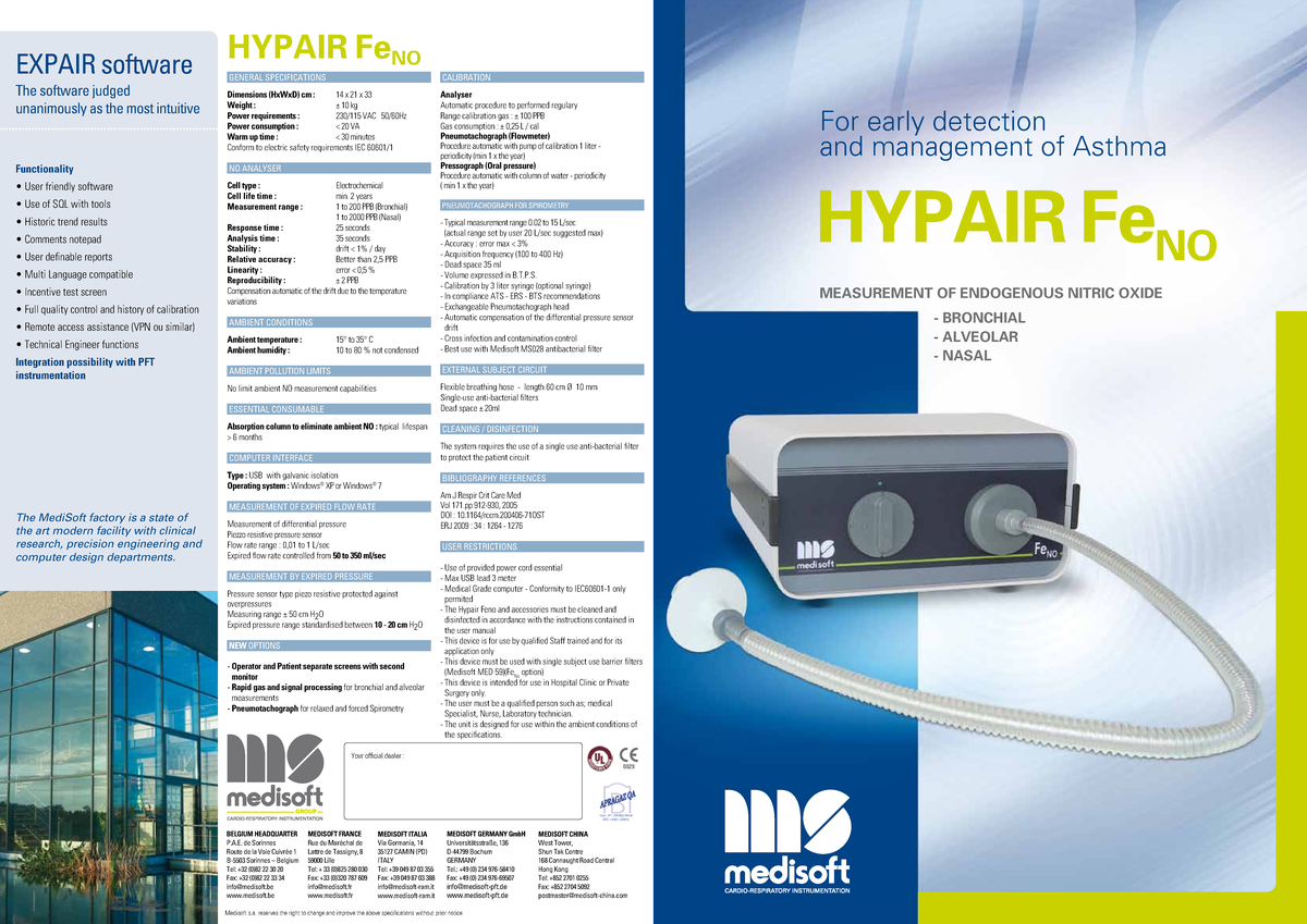 Medisoft-Fe NO - HypAir Fe NO BrONcHiAl AlveOlAr NAsAl Functionality ...