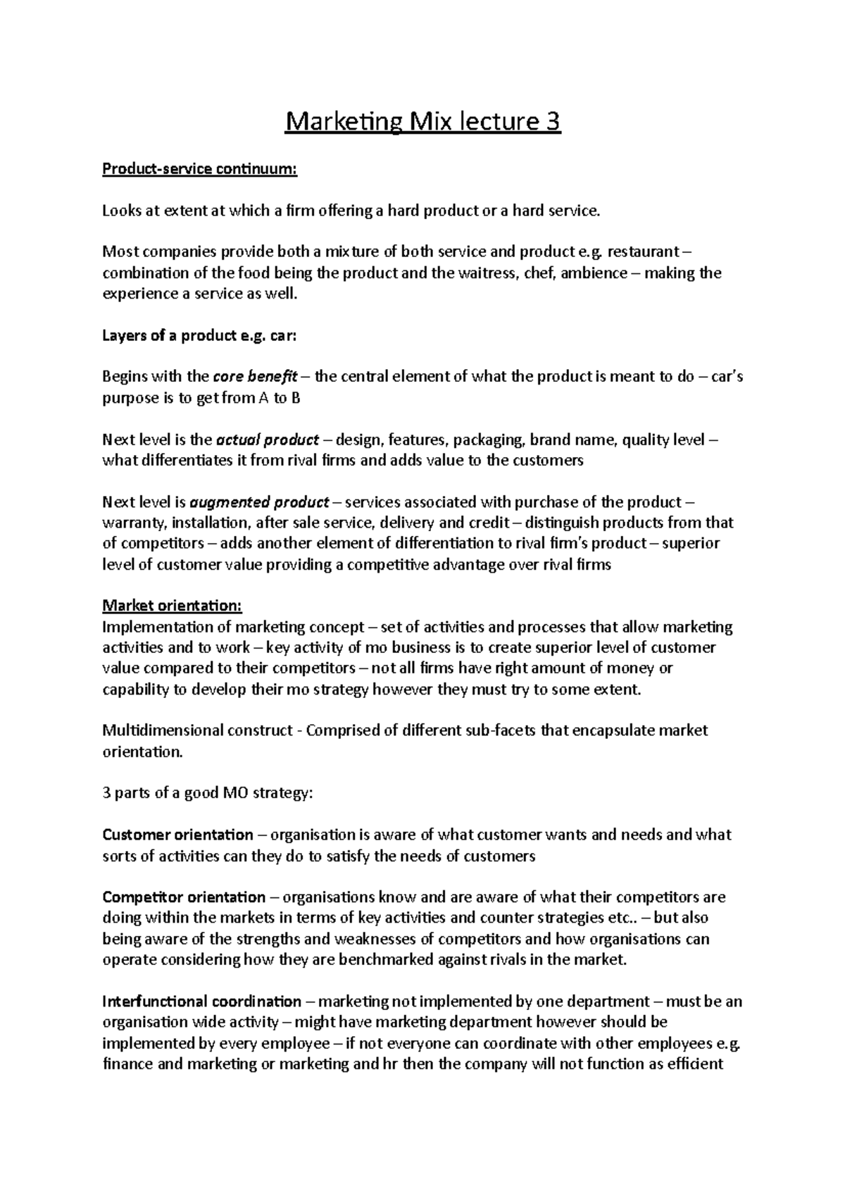 Marketing Mix lecture 3 - Innovation - Marketing Mix lecture 3 Product ...