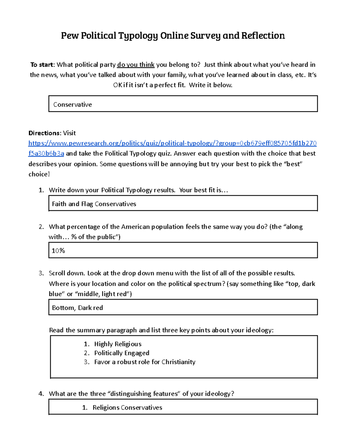 Copy of Pew Political Typology Reflection - Pew Political Typology ...