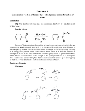 Lab Report 7 - Witting reaction - Experiment 7: Wittig Reaction ...