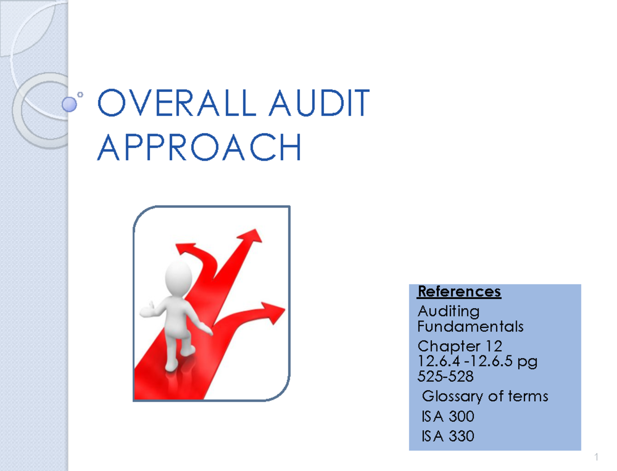 Overall audit approach 2016 E - OVERALL AUDIT APPROACH References ...