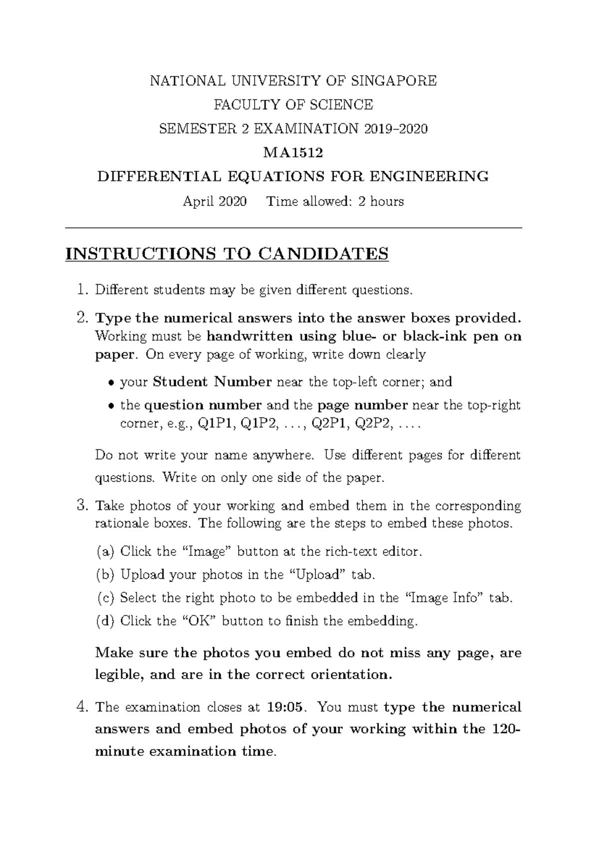 1920SEM2-partsoln - Past paper - NATIONAL UNIVERSITY OF SINGAPORE ...