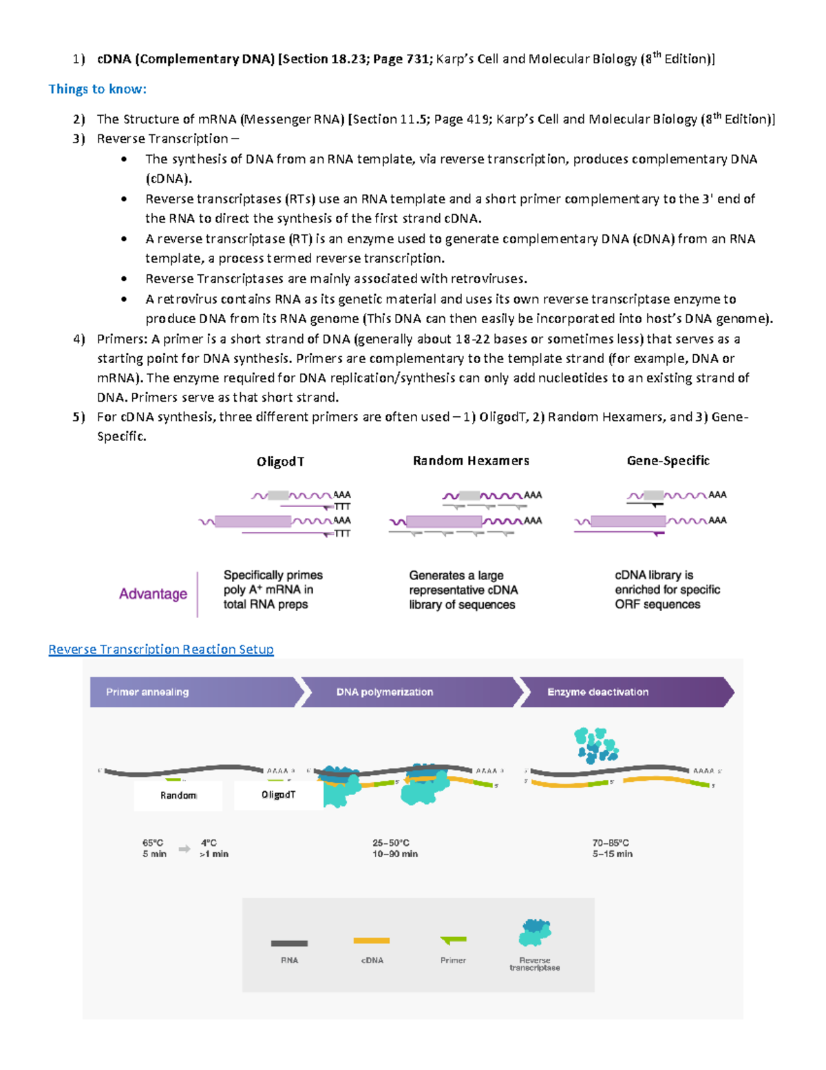 Extra Info on c DNA - Biology 311 Microbiology Annotated lecture notes ...