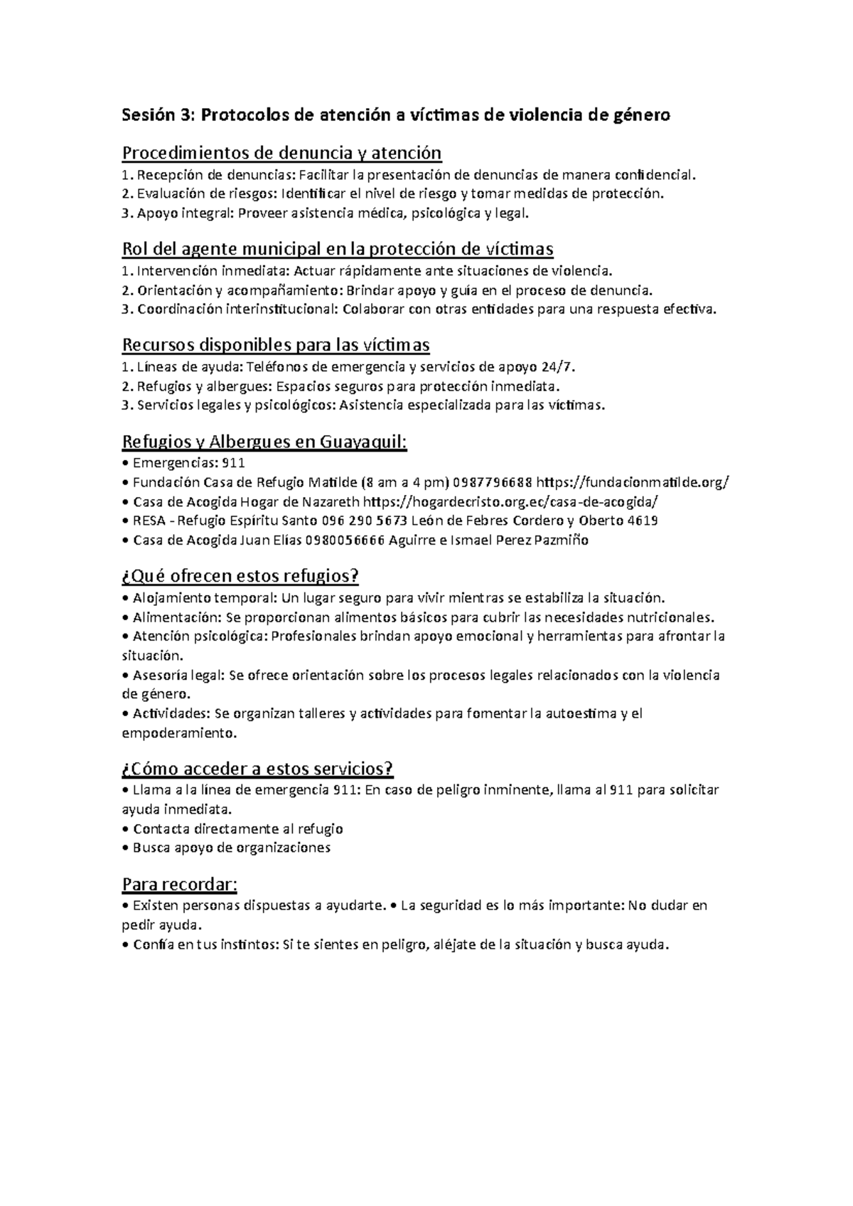 Sesión 3 - Hhjjj - Sesión 3: Protocolos de atención a víctimas de ...