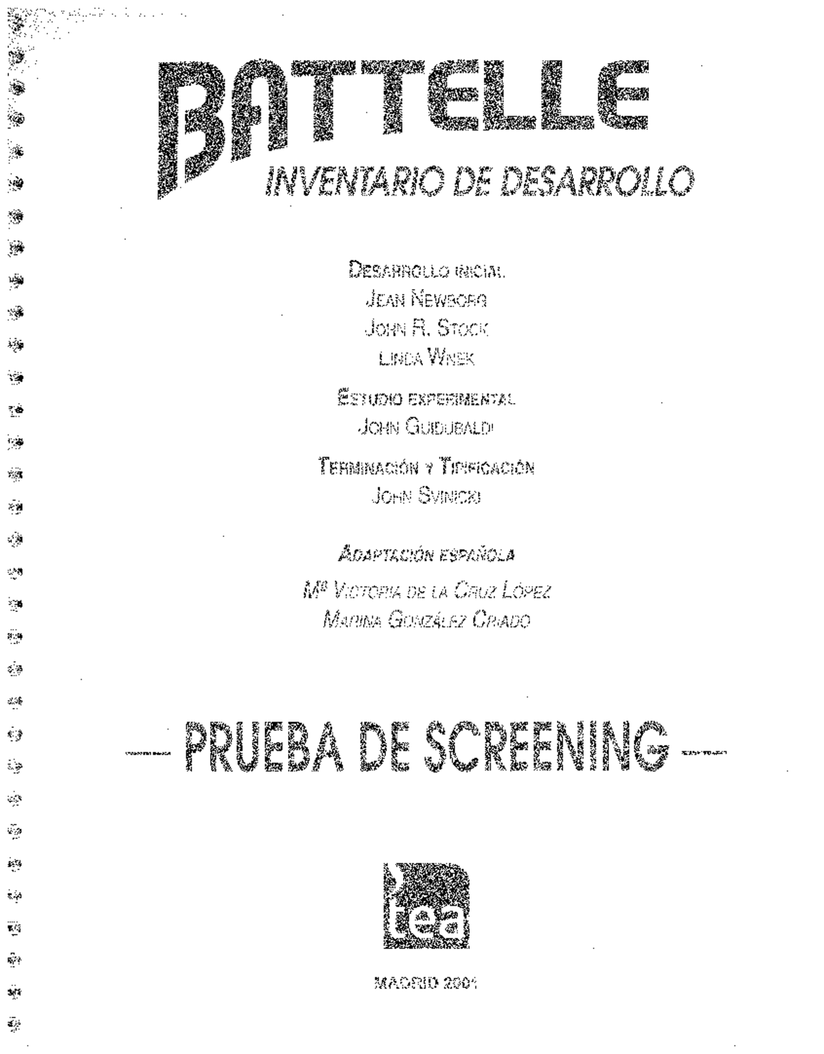 Battelle amarillo prueba de screening - Diagnostico Ocupacional Infanto ...