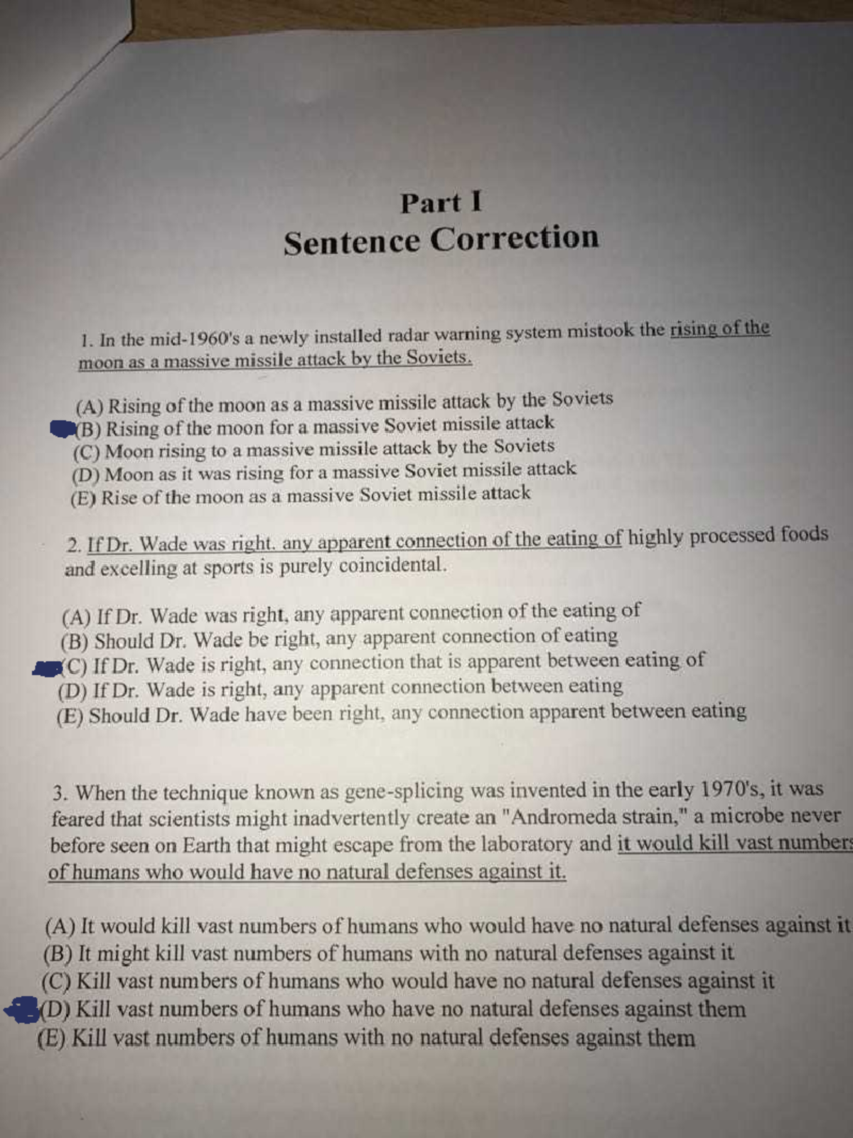 Sentence Correction - english course - English primary checkpoint - Studocu