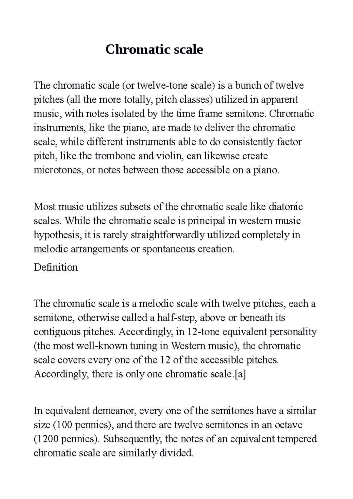 Chromatic scale - Ifah - Chromatic scale The chromatic scale (or twelve ...