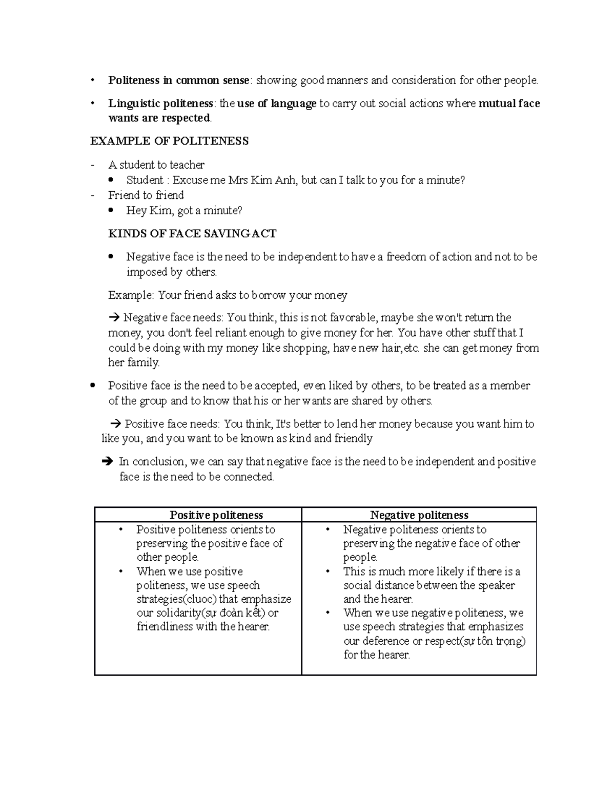 Politeness - Book Course Summary content is required - Politeness in ...