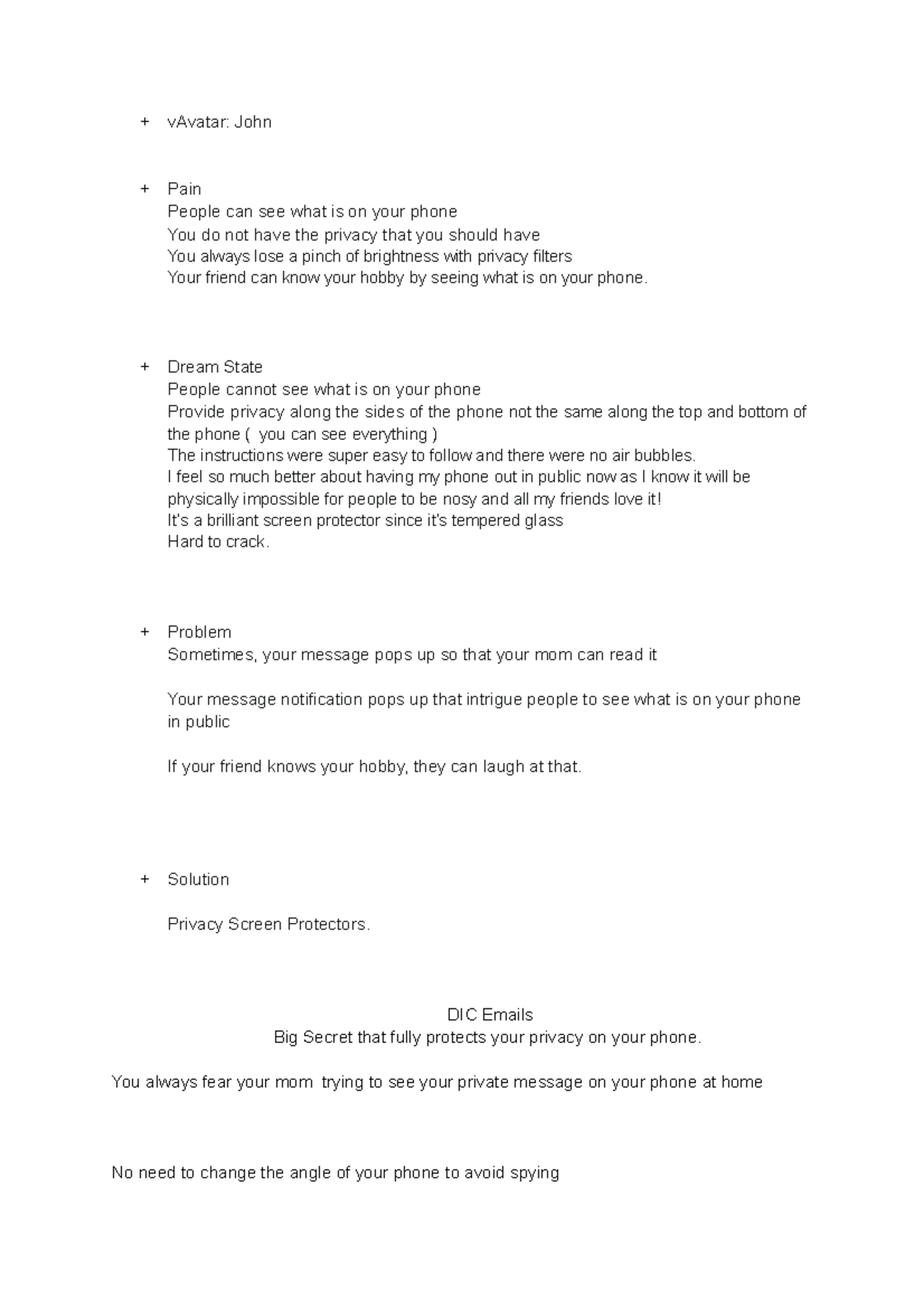 DIC Practice 6 - Short sales copy in form of DIC (Disrupt, Intrigue ...