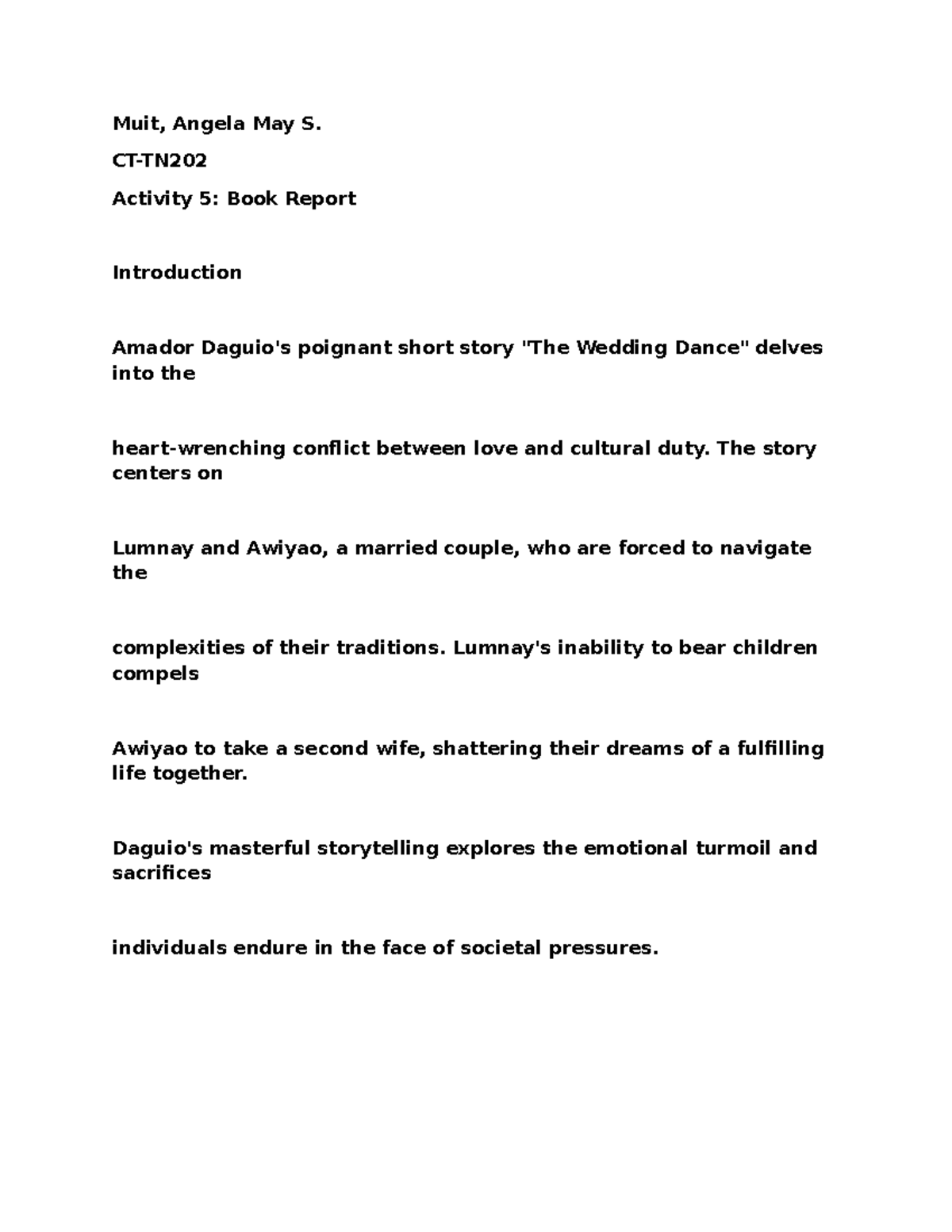 Act.5.Book Report - Notes - Muit, Angela May S. CT-TN Activity 5: Book ...
