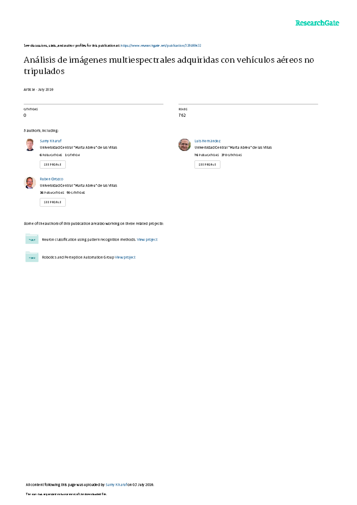 Anlisis de imgenes multies pectrales - See discussions, stats, and ...