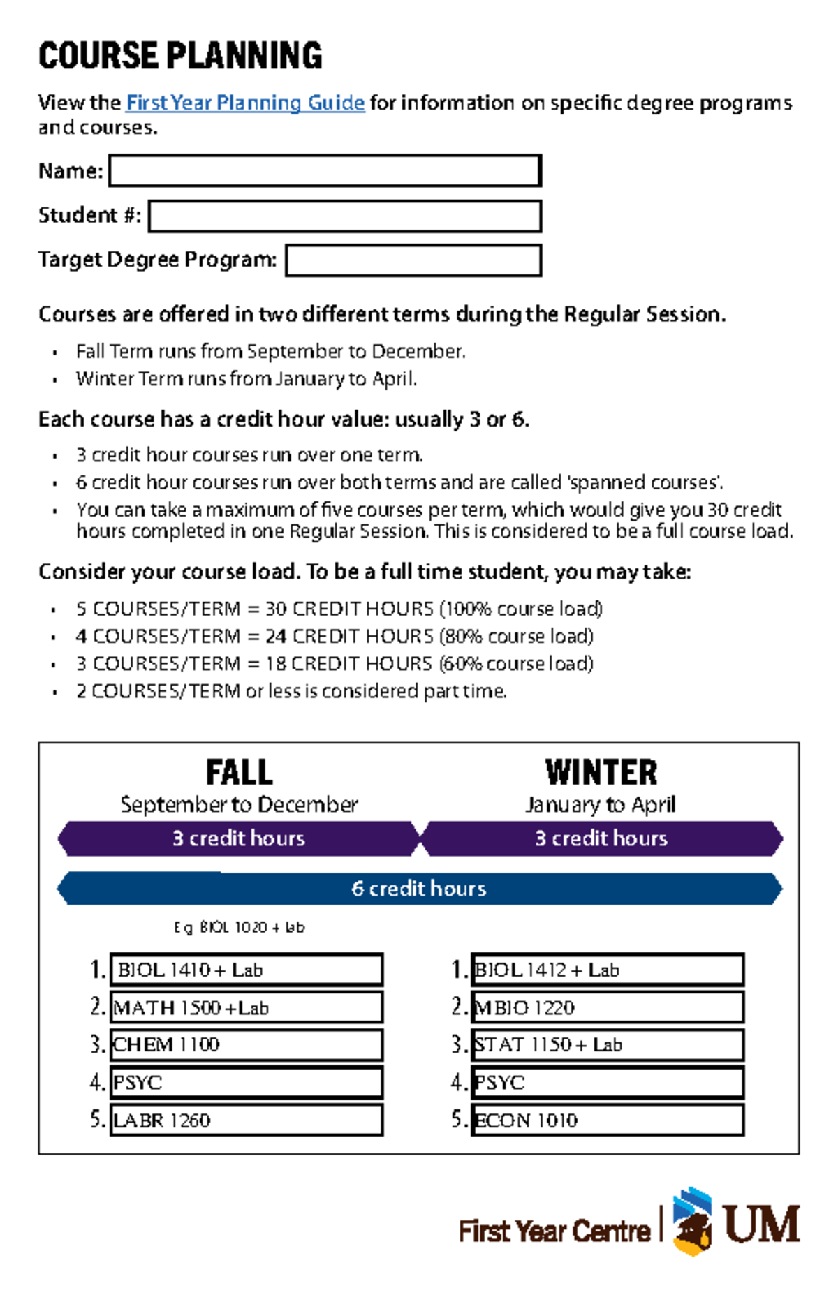 Course-planning - notes on course planning - COURSE PLANNING View the ...
