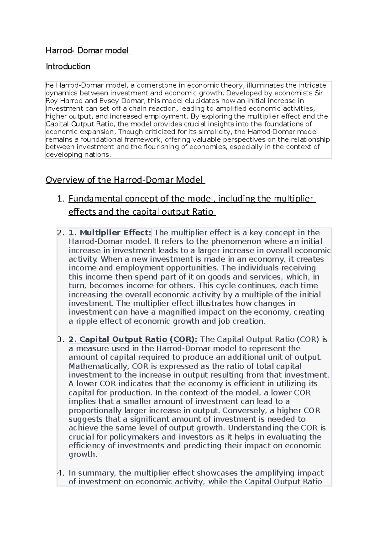 Harrod-Domar model - Developed by economists Sir Roy Harrod and Evsey ...