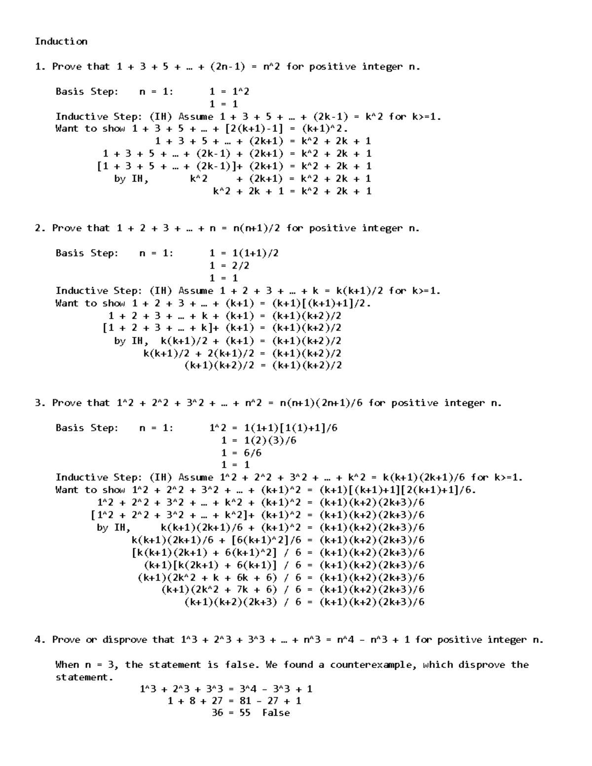 5.1-5.2 - Induction Steps and method - CSCI 220 - QC CUNY - Studocu