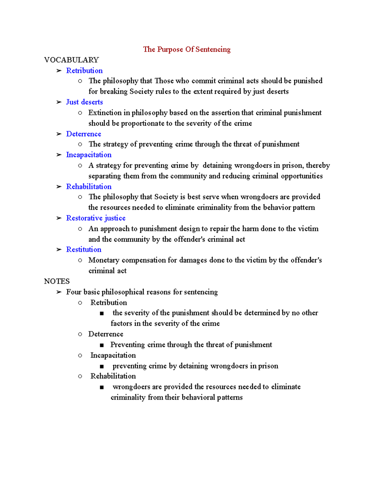 The purpose of sentencing chapter 9 - The Purpose Of Sentencing ...
