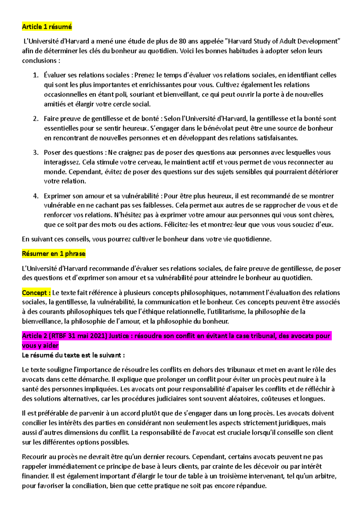 Article - Philosophie - HELHa - Studocu