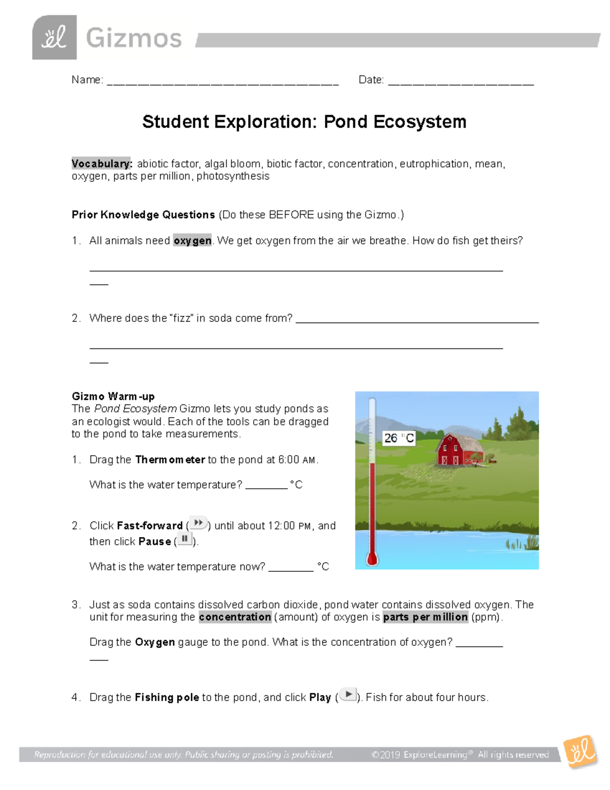 01 Pond Ecosystem SE there is a lot assignments and answer keys to st ...