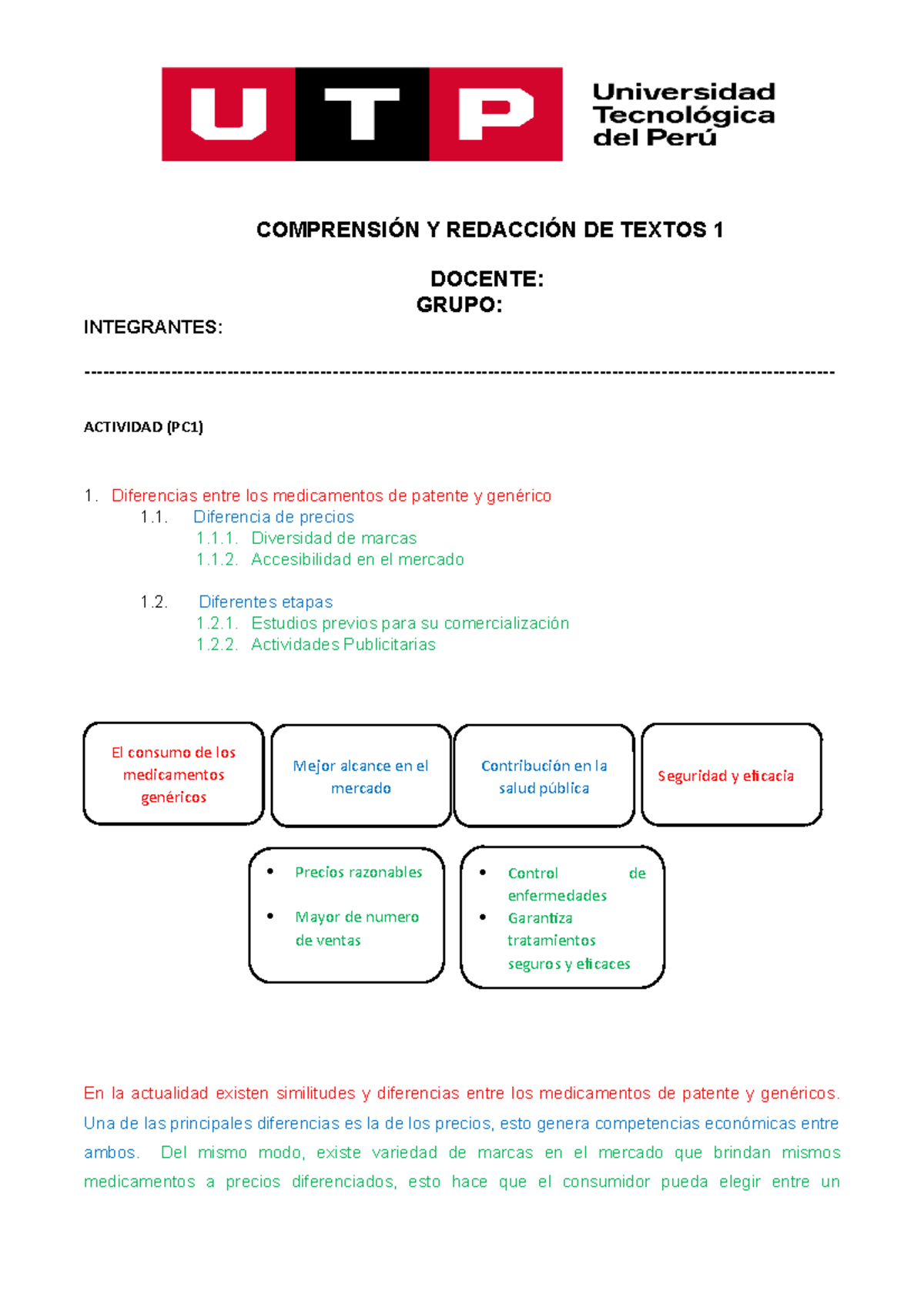 Esquema Numerico Y Causal - COMPRENSIÓN Y REDACCIÓN DE TEXTOS 1 DOCENTE ...