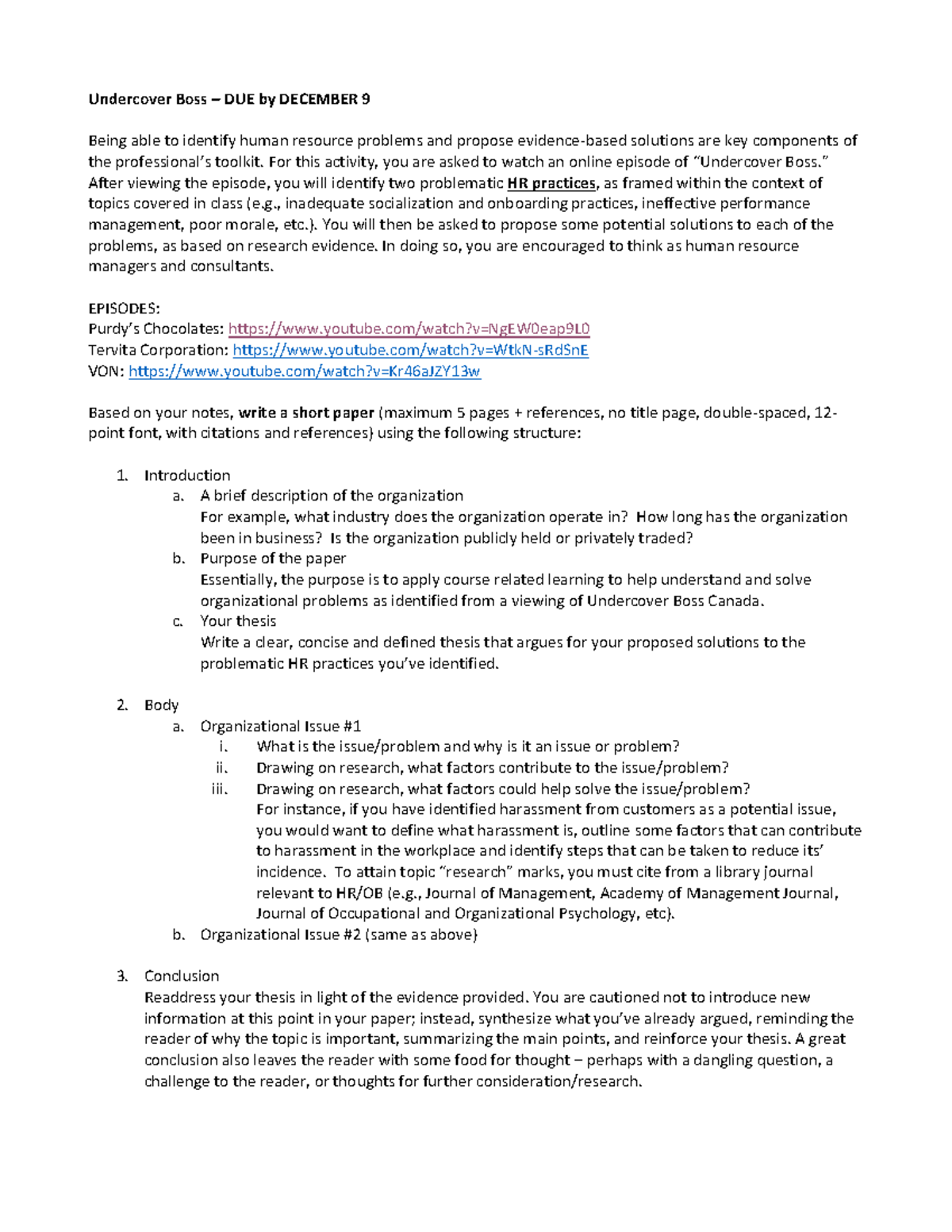 Undercover Boss - work - **Undercover Boss 3 DUE by DECEMBER 9 ** Being ...