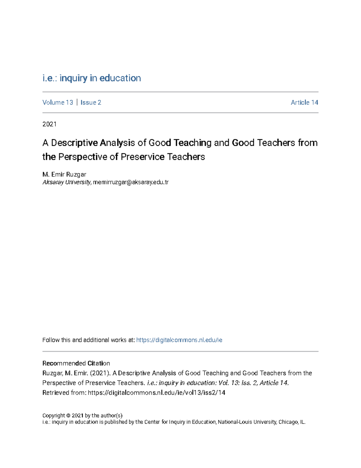 EJ1338083 - Summary Campus Journalism - i.: inquiry in educationi ...